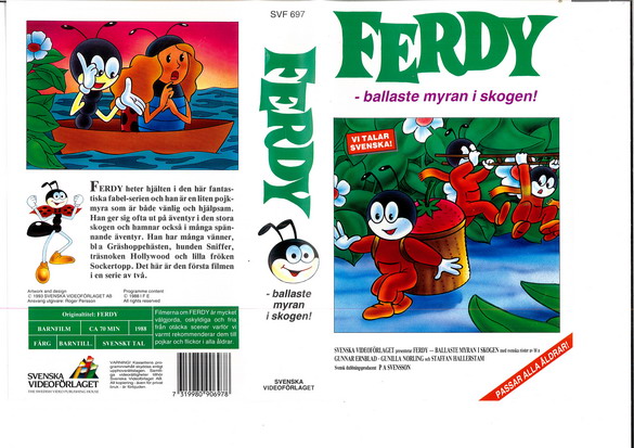 svf 697 FERDY - BALLASTE MYRAN I SKOGEN (vhs), Boa video