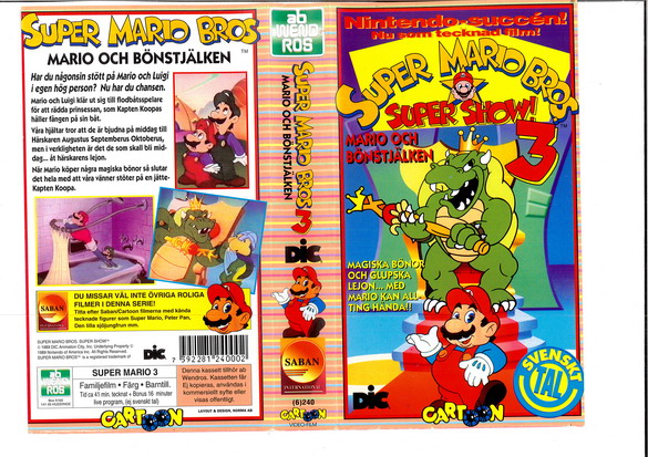 SUPER MARIO BROS SUPER SHOW 3 (VHS), Boa video
