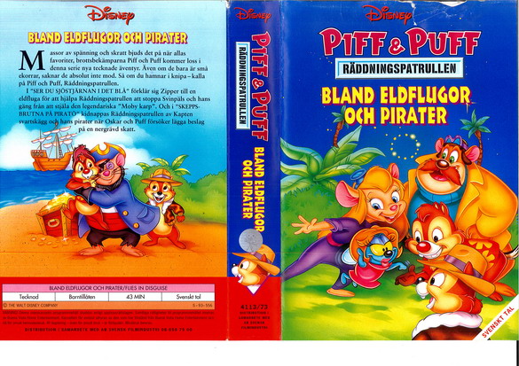 PIFF & PUFF RÄDDNINGSPATRULLEN: BLAND ELDFLUGOR OCH PIRATER (vhs, Boa video